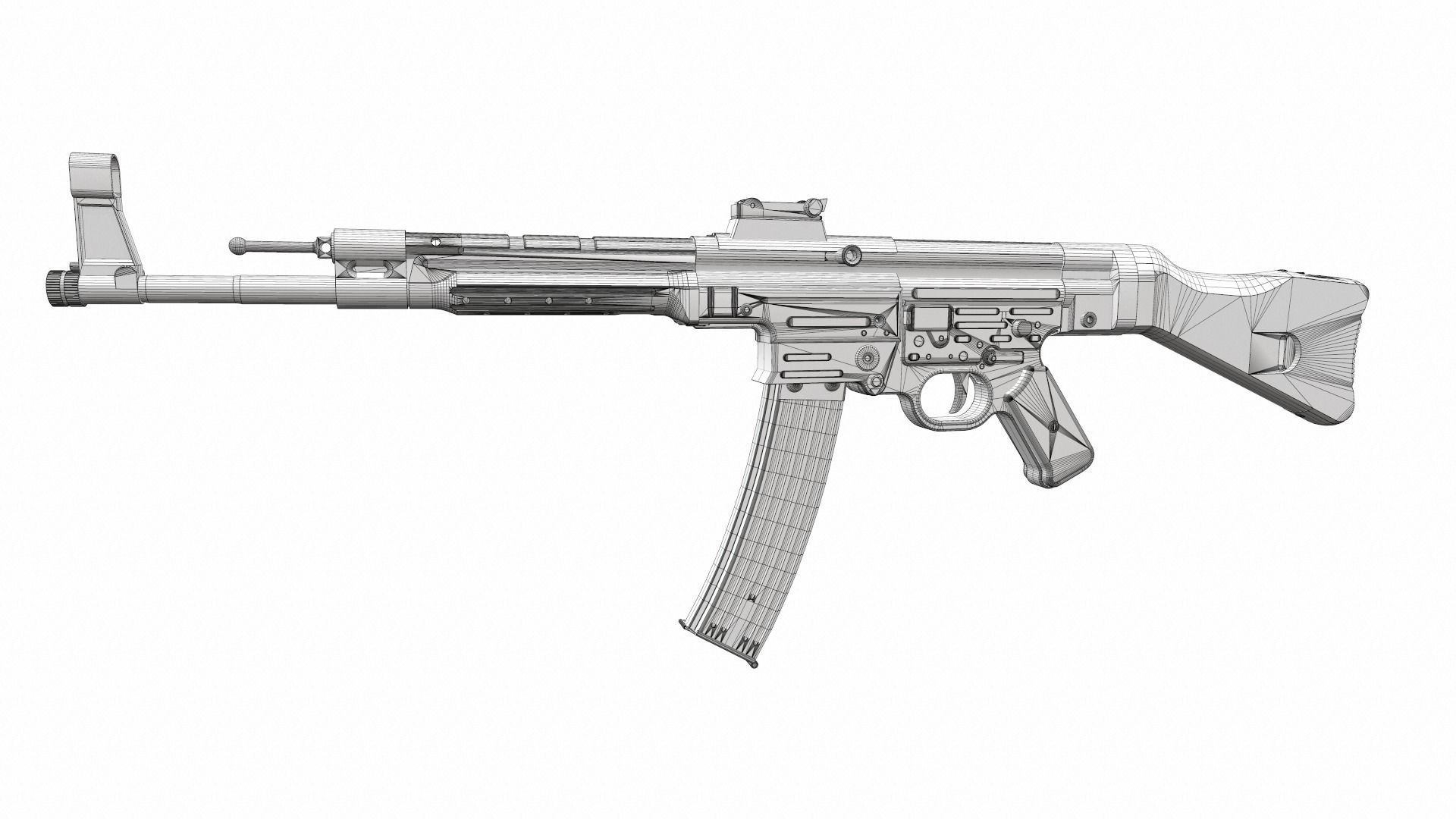 Assault rifle mp 44 3D model | CGTrader