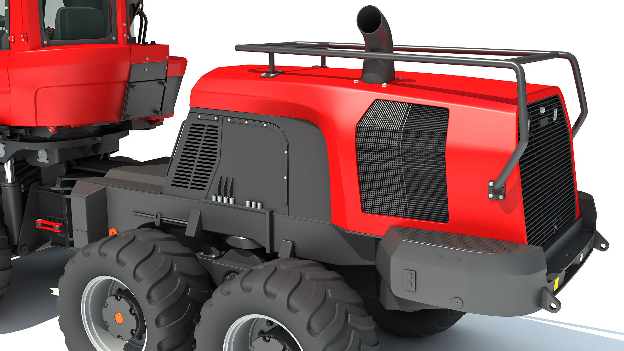 Forestry Wheeled Harvester 3D model | CGTrader