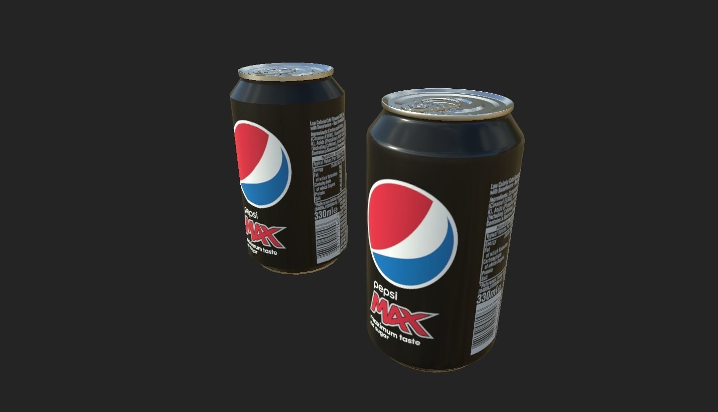 High Quality Pepsi Can LOW Poly and High Poly 3D asset