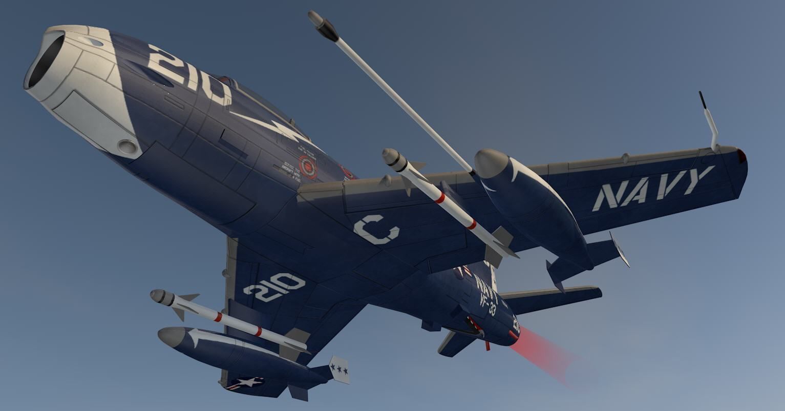 North American FJ-3 Fury 3D model | CGTrader