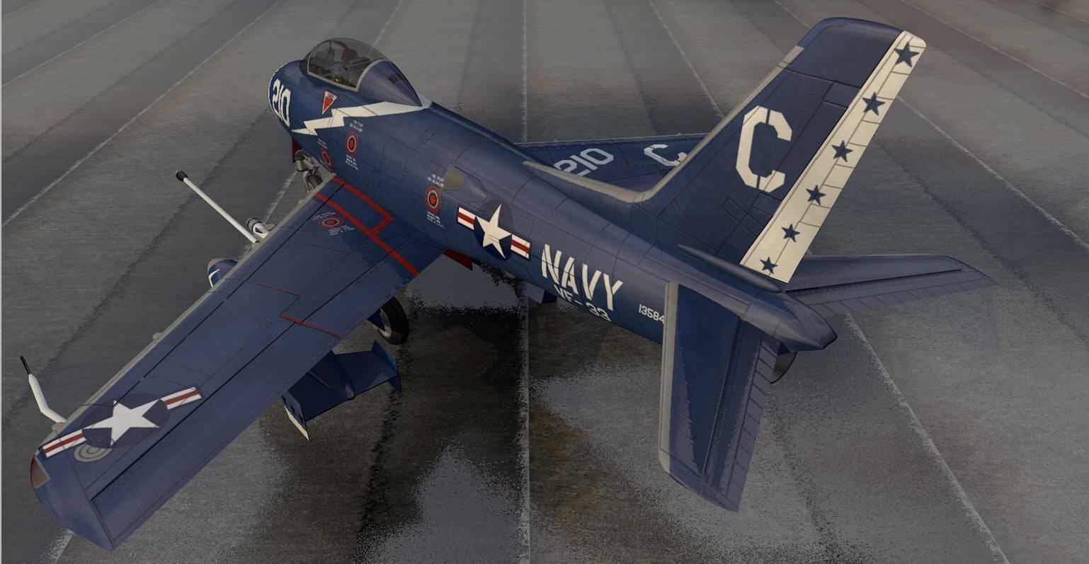 North American FJ-3 Fury 3D model | CGTrader