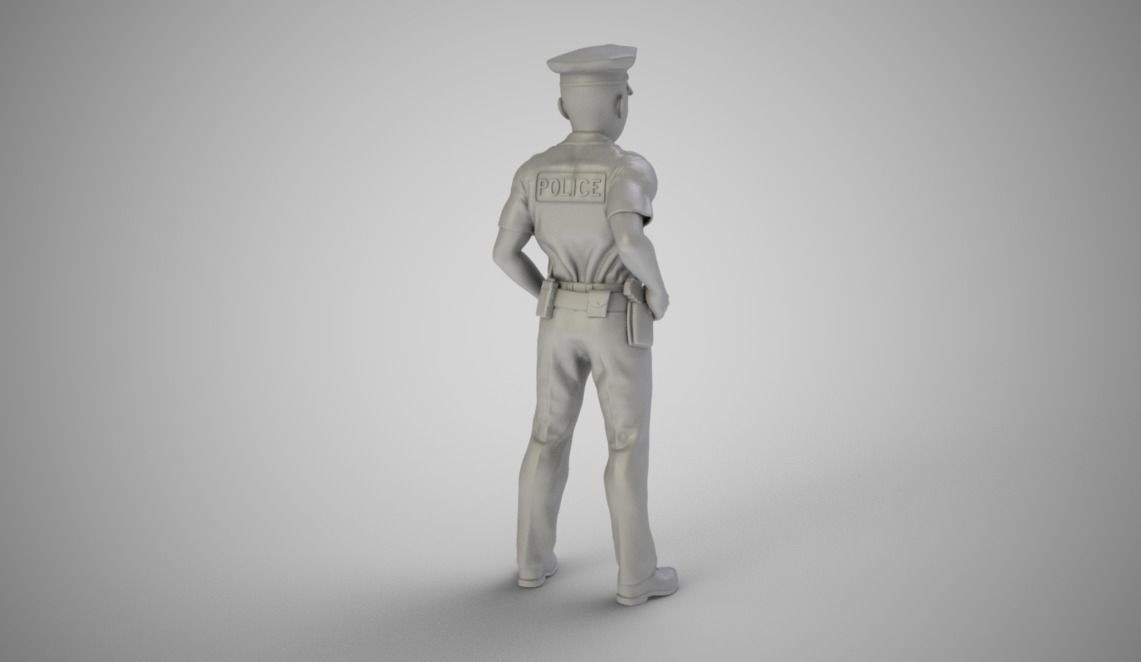 Police man in uniform 3D model 3D printable | CGTrader