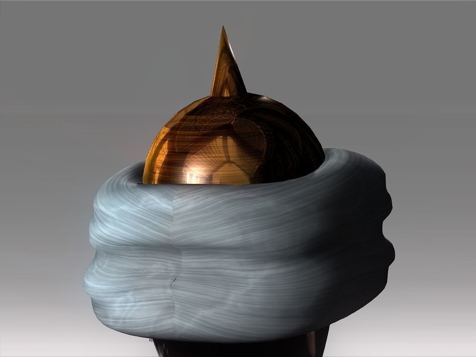 3D model Simple Arabian Turban Helmet VR / AR / low-poly | CGTrader