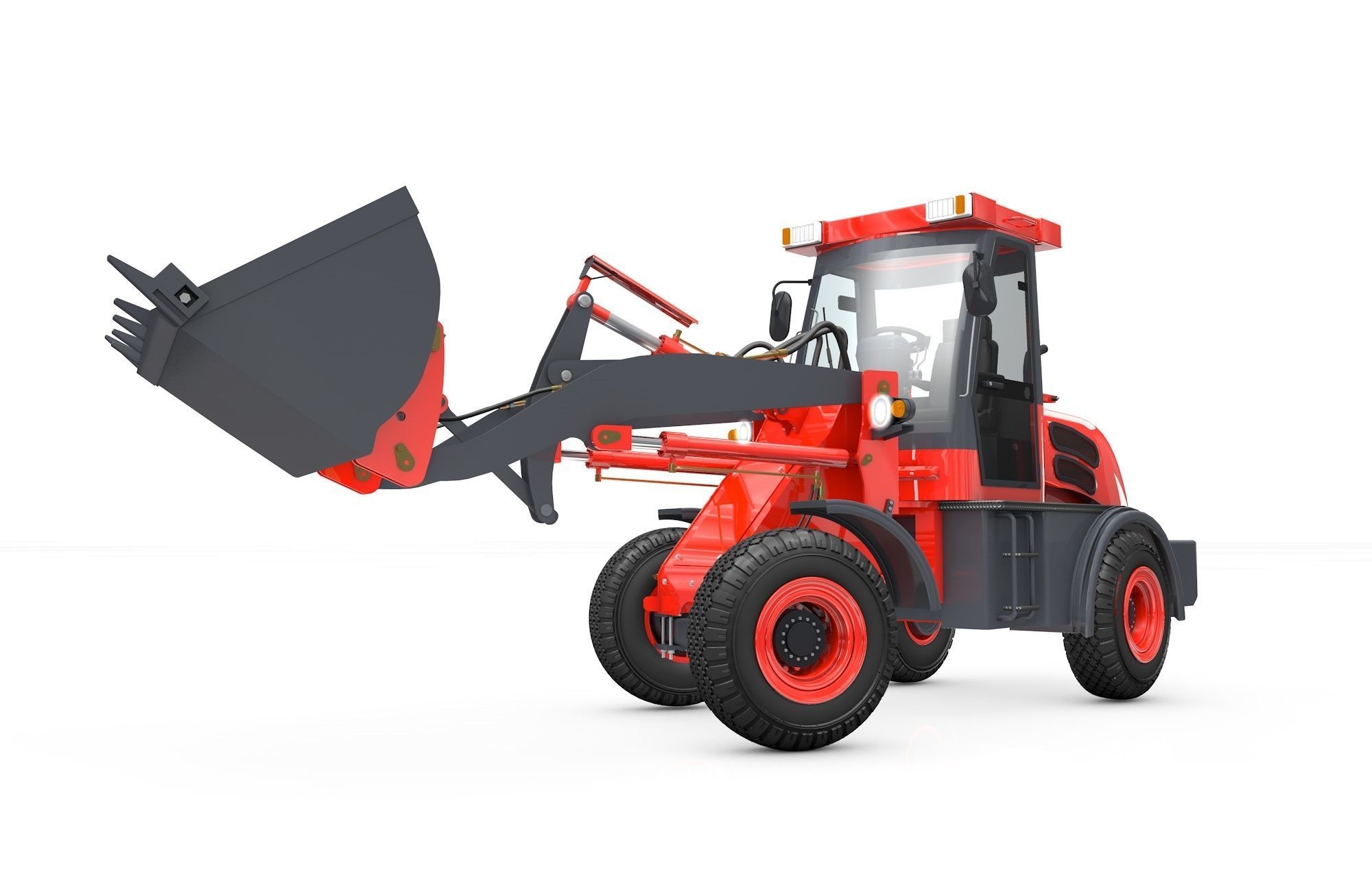 Wheel Loader Animated 3D model animated rigged | CGTrader