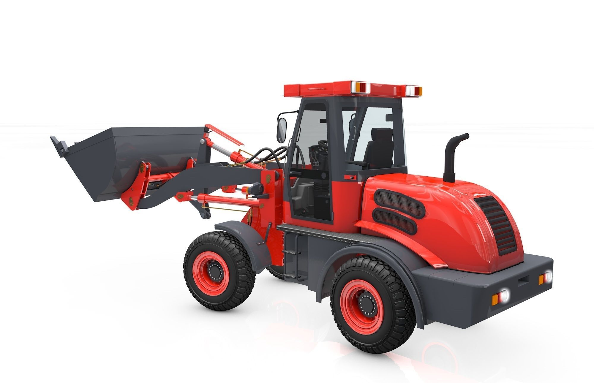 Wheel Loader Animated 3D model animated rigged | CGTrader