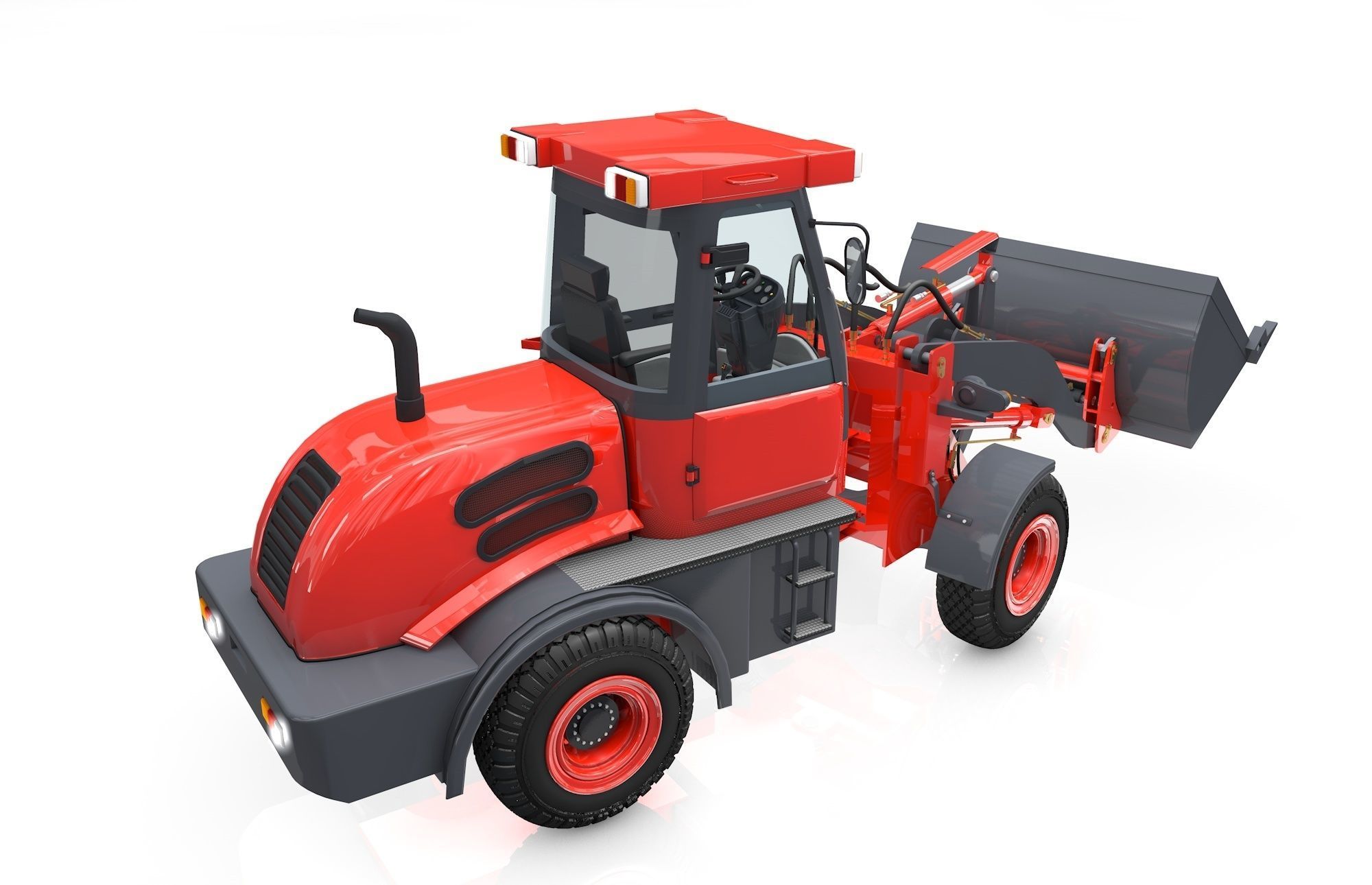 Wheel Loader Animated 3D model animated rigged | CGTrader