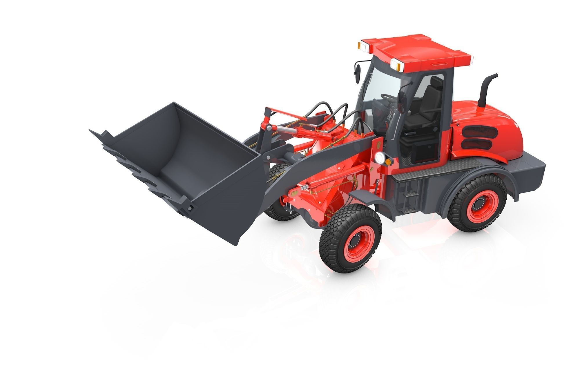 Wheel Loader Animated 3D model animated rigged | CGTrader