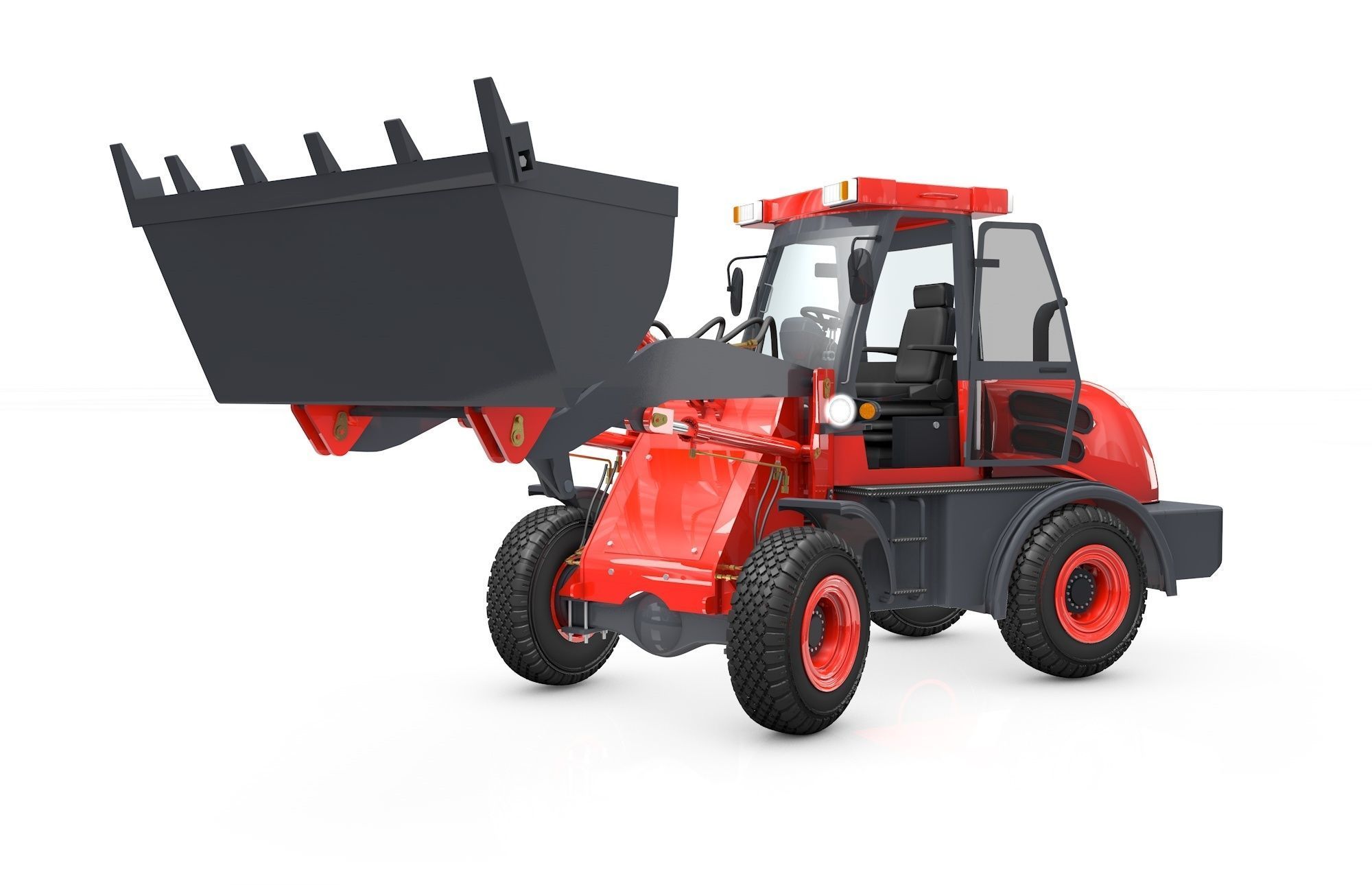Wheel Loader Animated 3D model animated rigged | CGTrader
