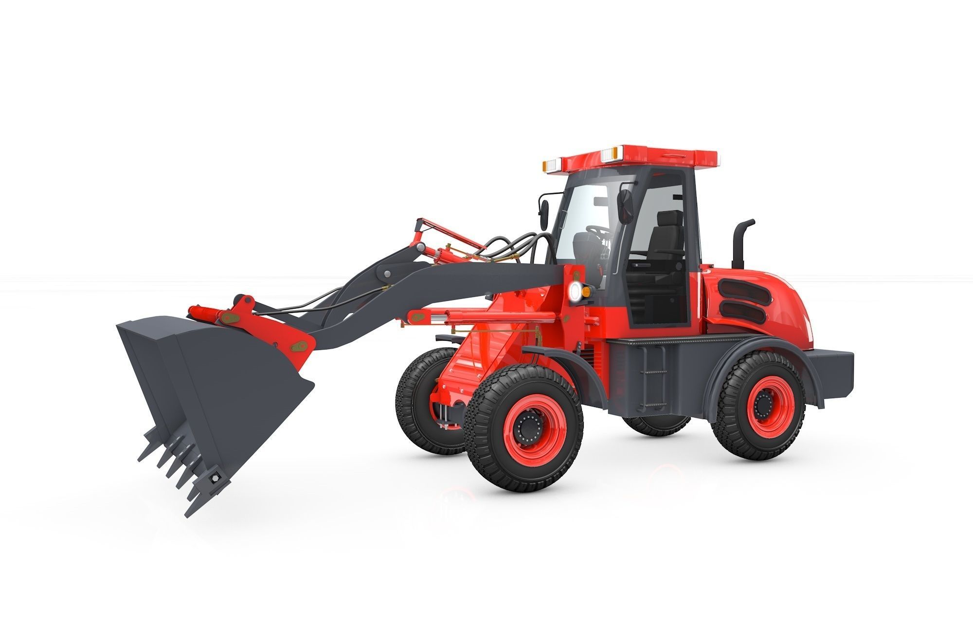 Wheel Loader Animated 3D model animated rigged | CGTrader