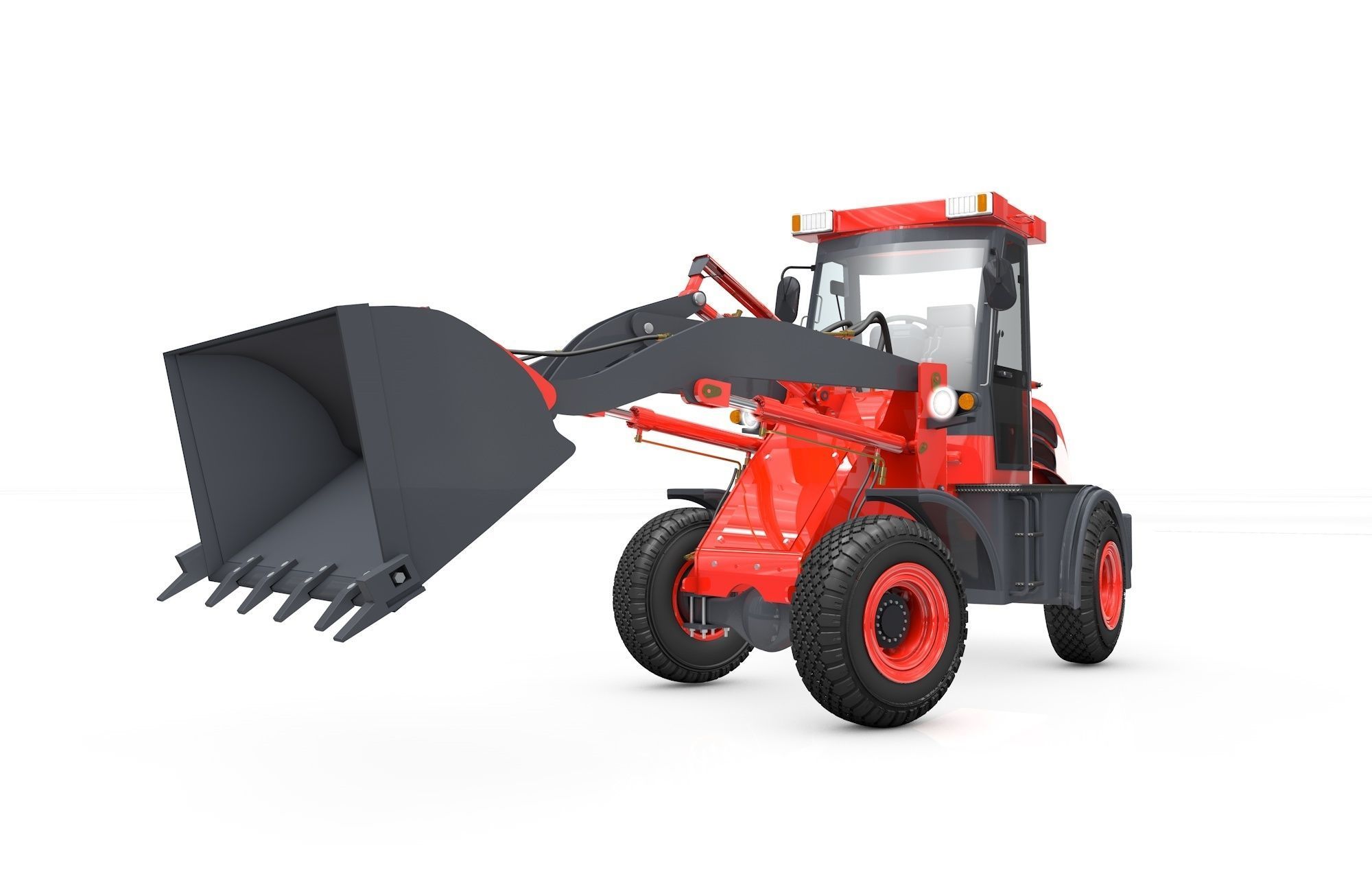 Wheel Loader Animated 3D model animated rigged | CGTrader