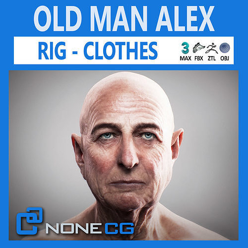 Old Man Alex 3D model rigged | CGTrader