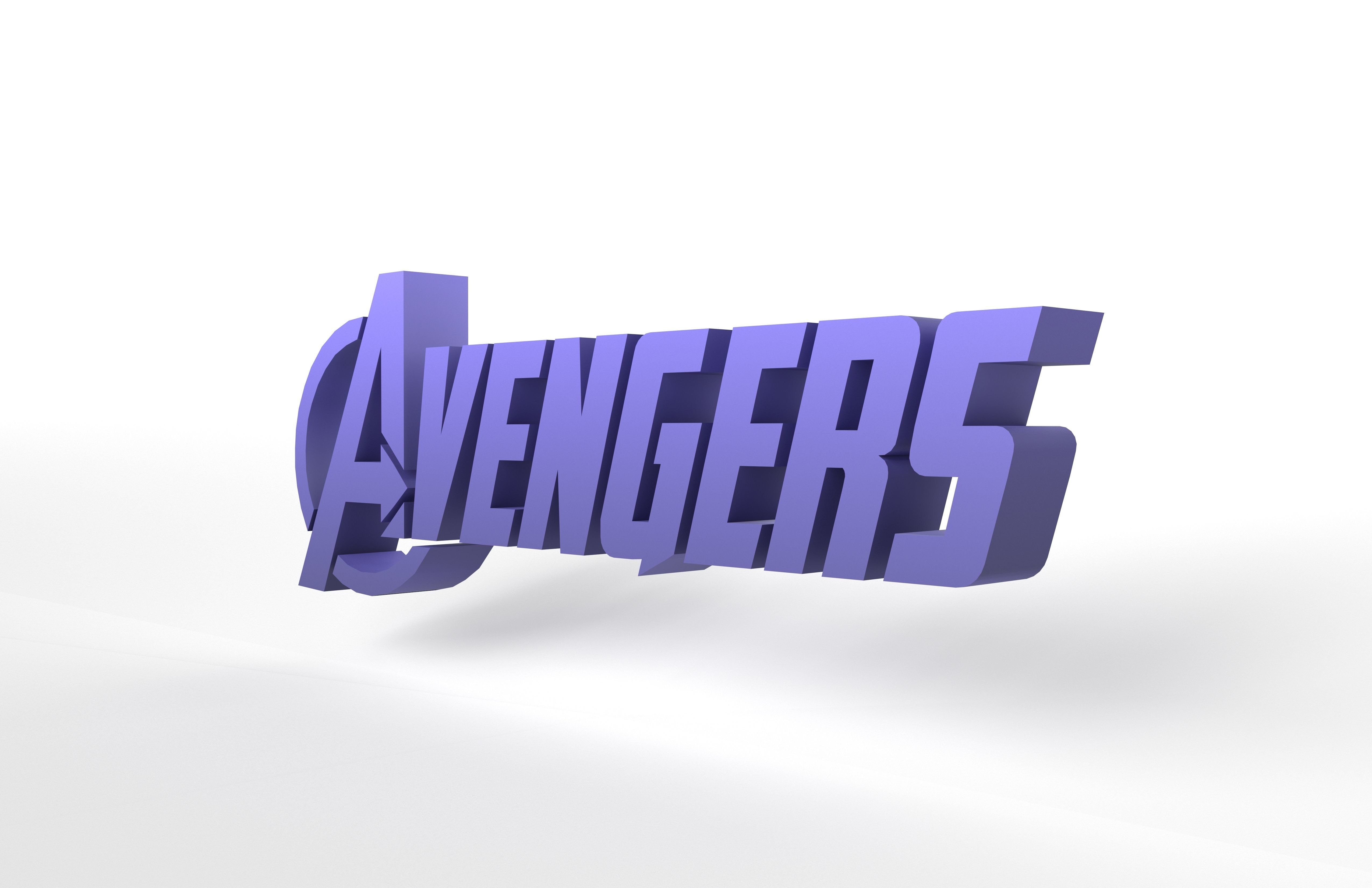 Avengers Logo v1 003 free VR / AR / low-poly 3D model | CGTrader