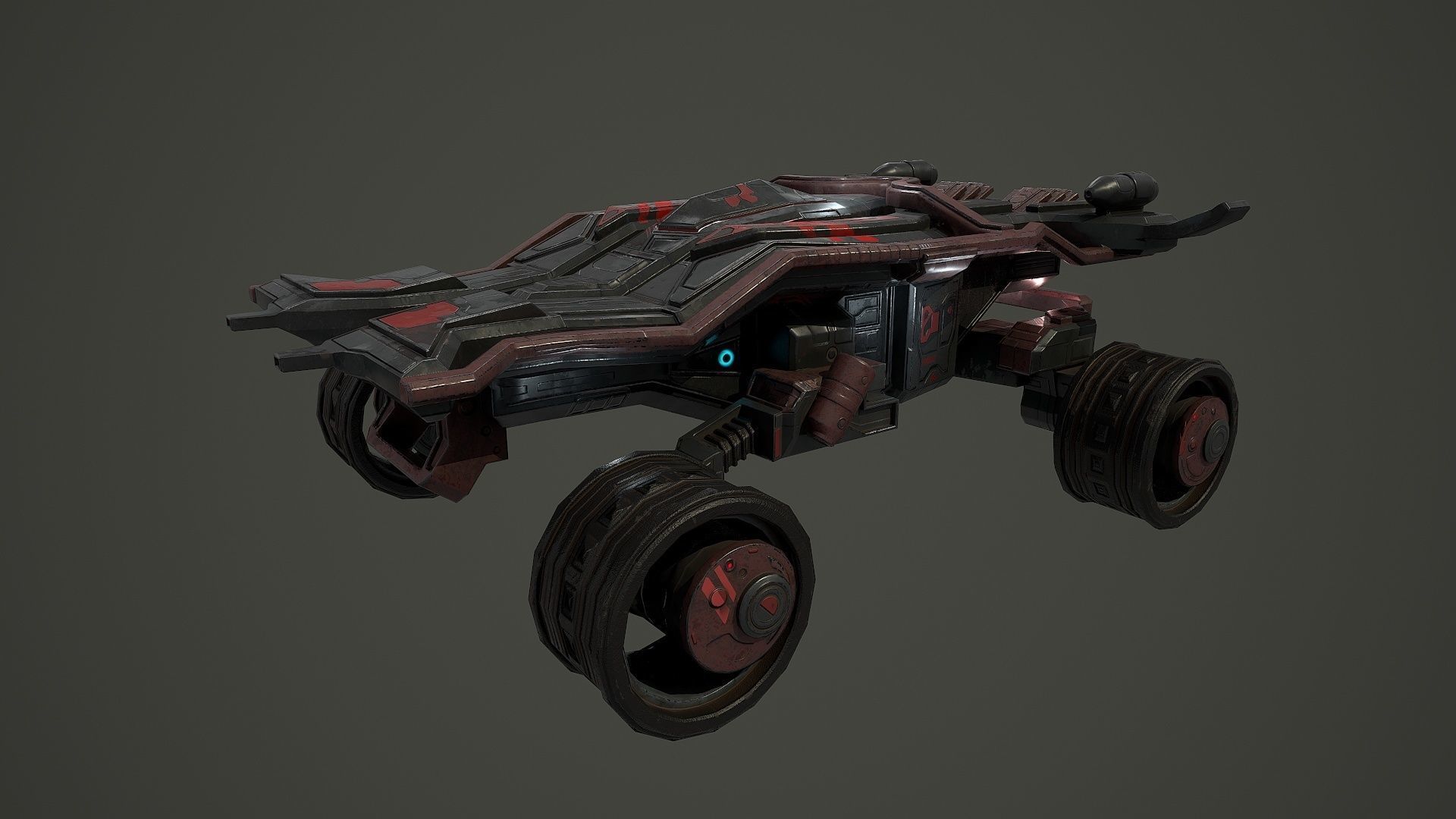 3D model Low poly sci fi rover vehicle VR / AR / low-poly | CGTrader