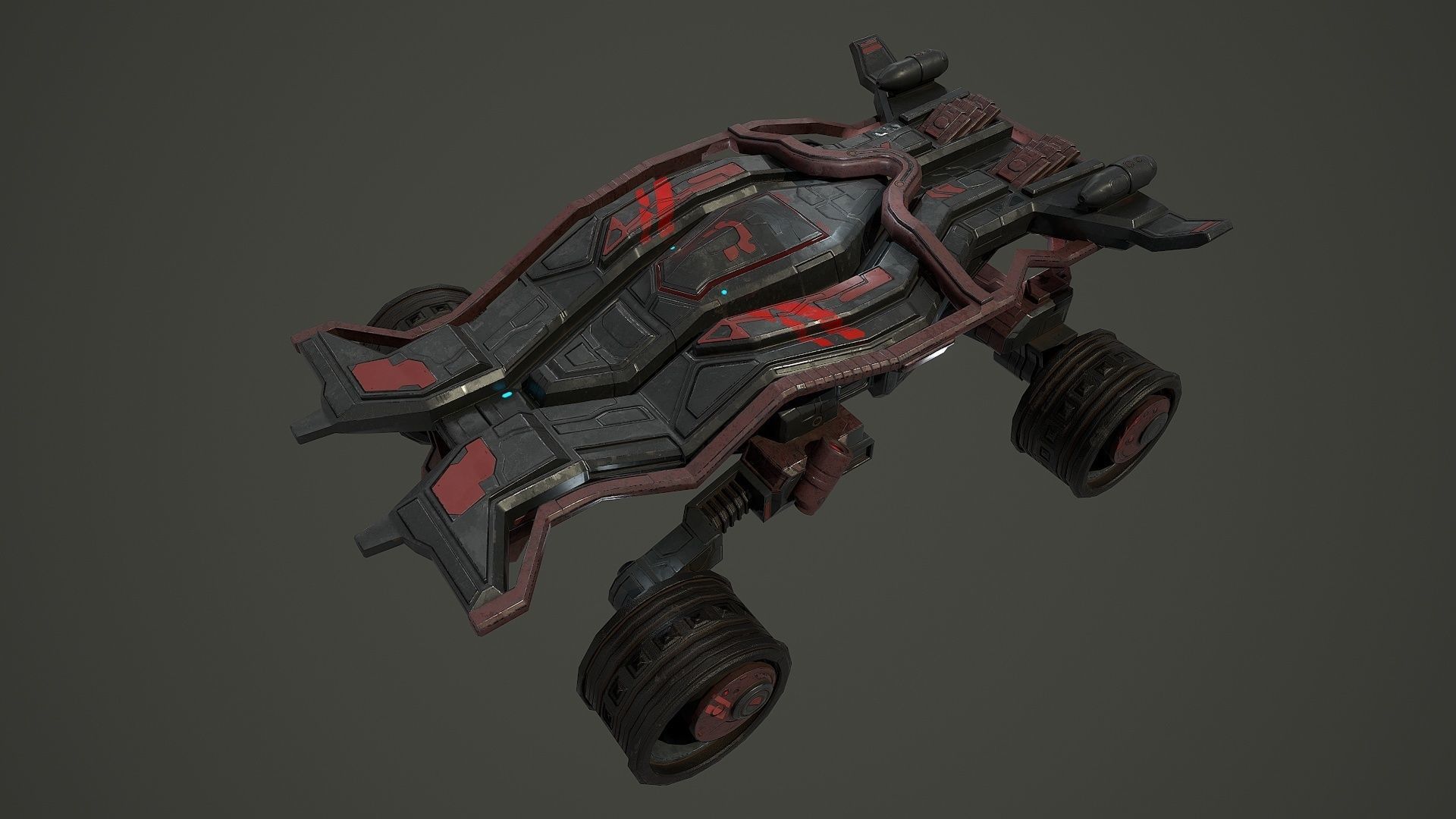 3D model Low poly sci fi rover vehicle VR / AR / low-poly | CGTrader