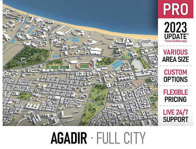 3D model Agadir VR / AR / low-poly | CGTrader