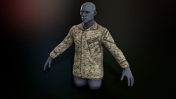 3D model USMC Blouse VR / AR / low-poly | CGTrader