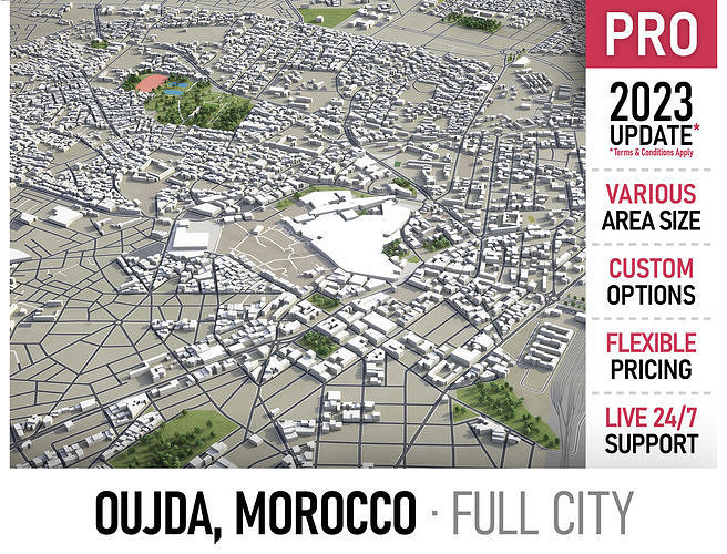 3D model Oujda VR / AR / low-poly | CGTrader