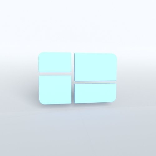 Windows 1 Logo v1 001 free VR / AR / low-poly 3D model | CGTrader