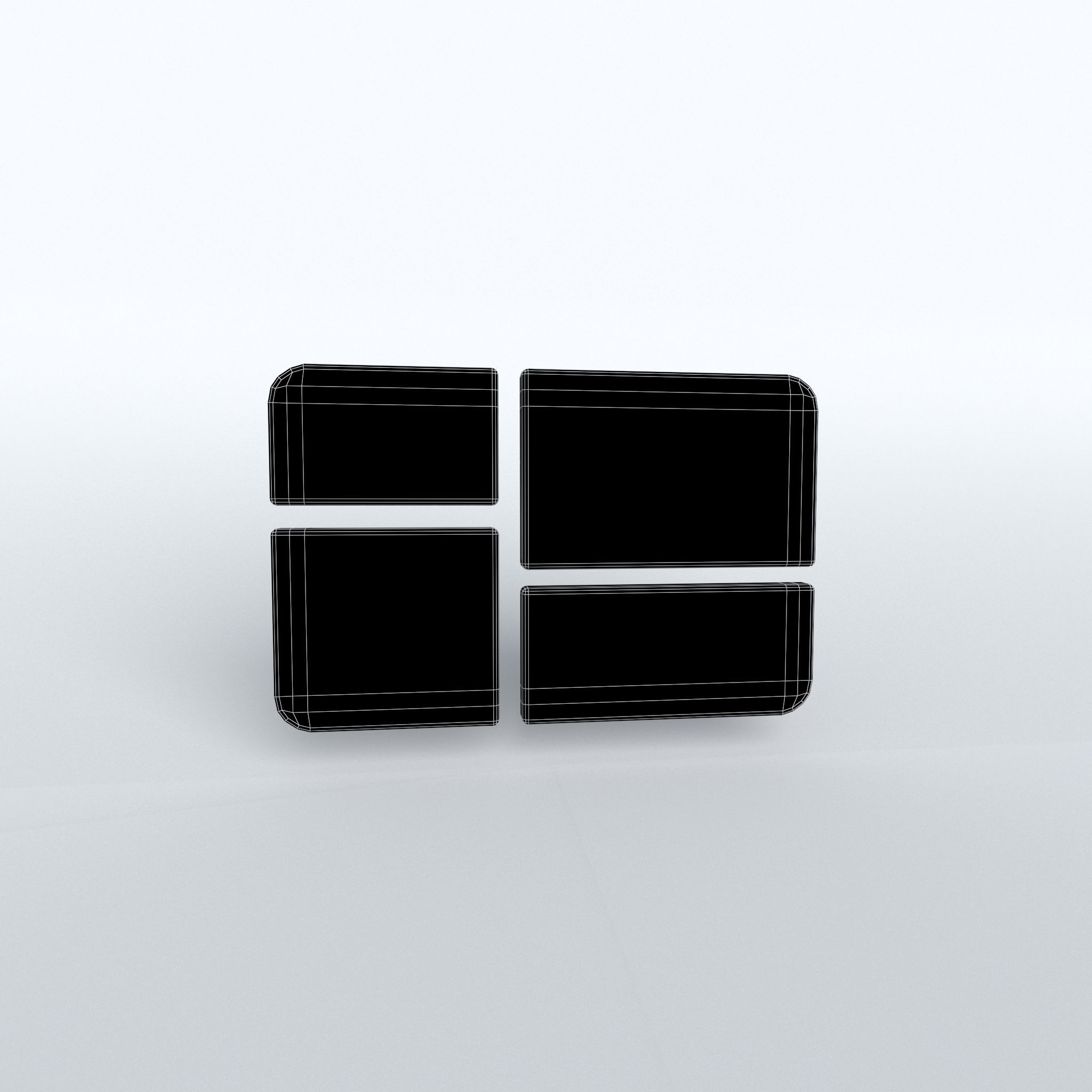 Windows 1 Logo v1 001 free VR / AR / low-poly 3D model | CGTrader