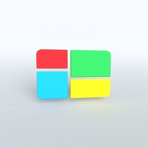 Windows 1 Logo v1 002 free VR / AR / low-poly 3D model | CGTrader
