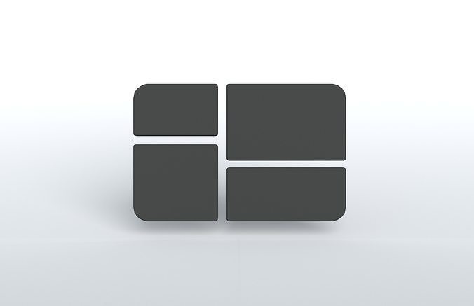 Windows 1 Logo v1 004 free VR / AR / low-poly 3D model | CGTrader