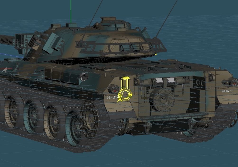 JGSDF Type74G Tank 3D model | CGTrader