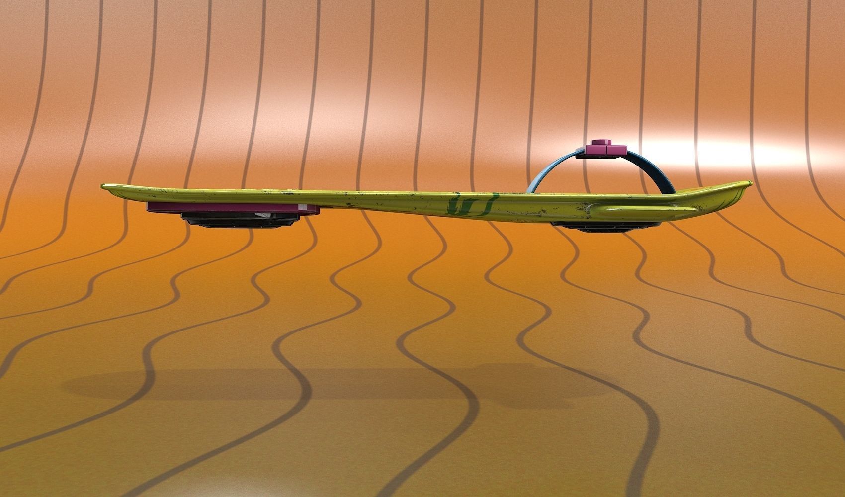 Hoverboard II Neon Power Shock 3D model | CGTrader