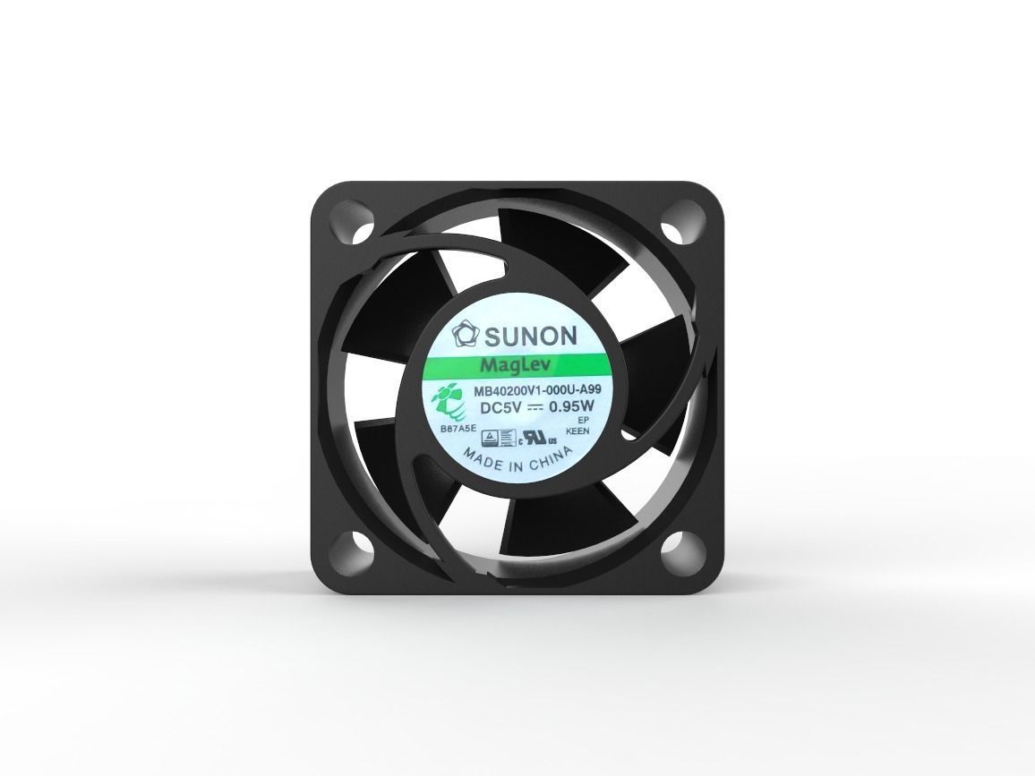 Sunon 40mm PC Fan MB40200V1 000U A99 3D model | CGTrader