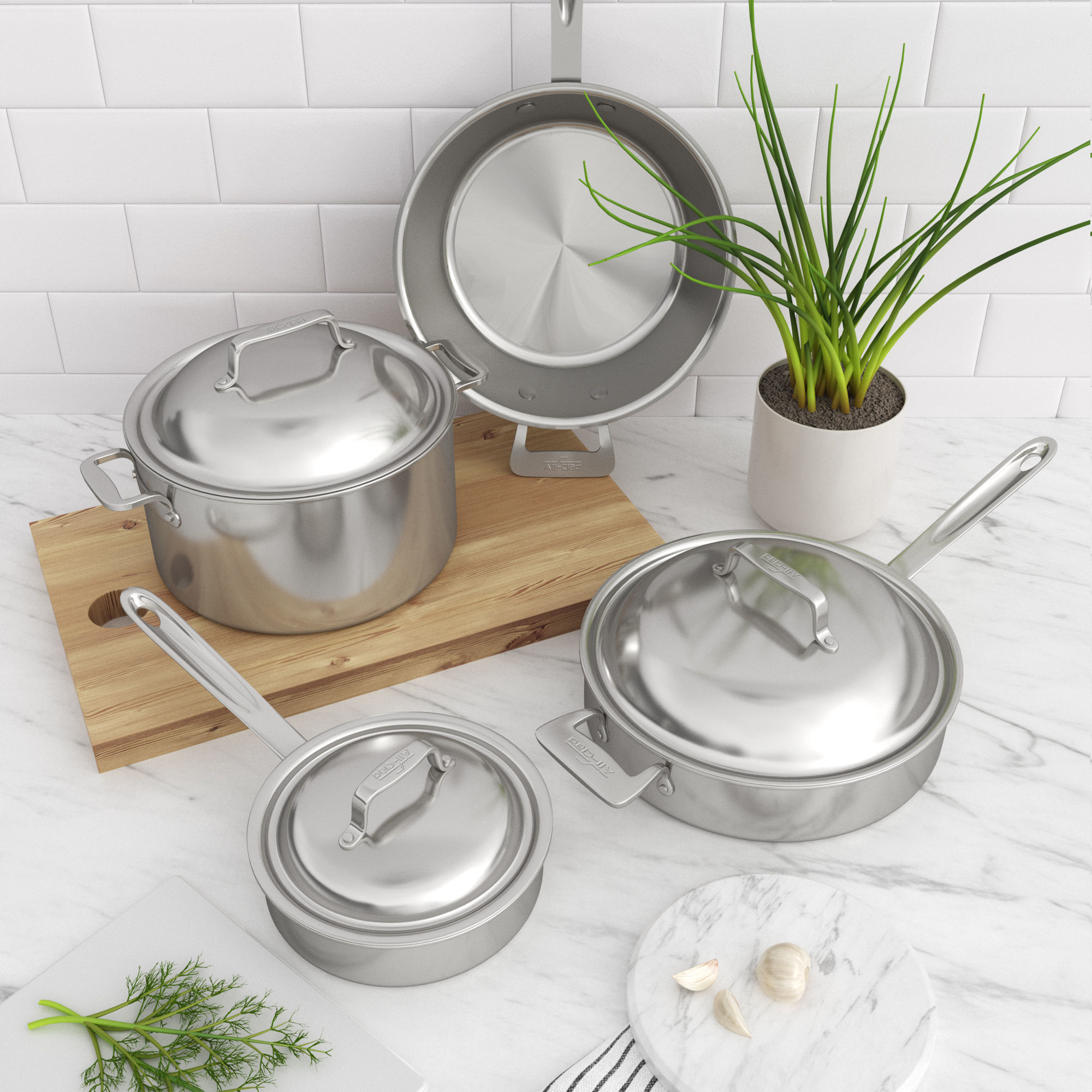 All-Clad cookware set 3D model | CGTrader