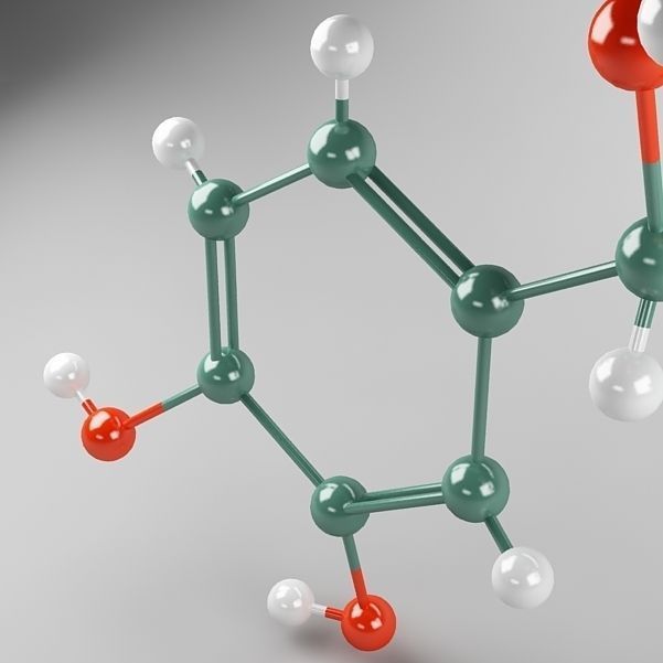 Molecule Adrenaline 3D Model MAX OBJ 3DS FBX - CGTrader.com