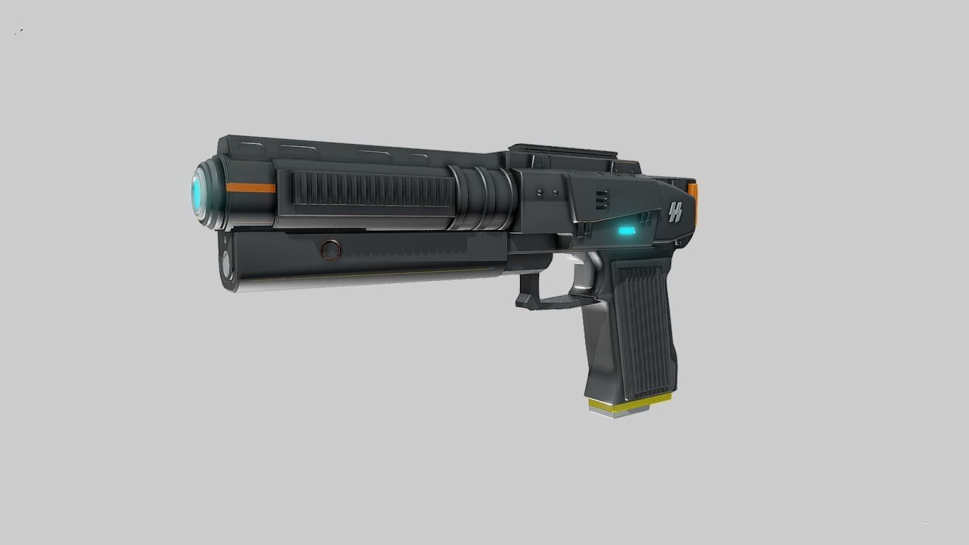 Energy Pistol 3D asset low-poly | CGTrader