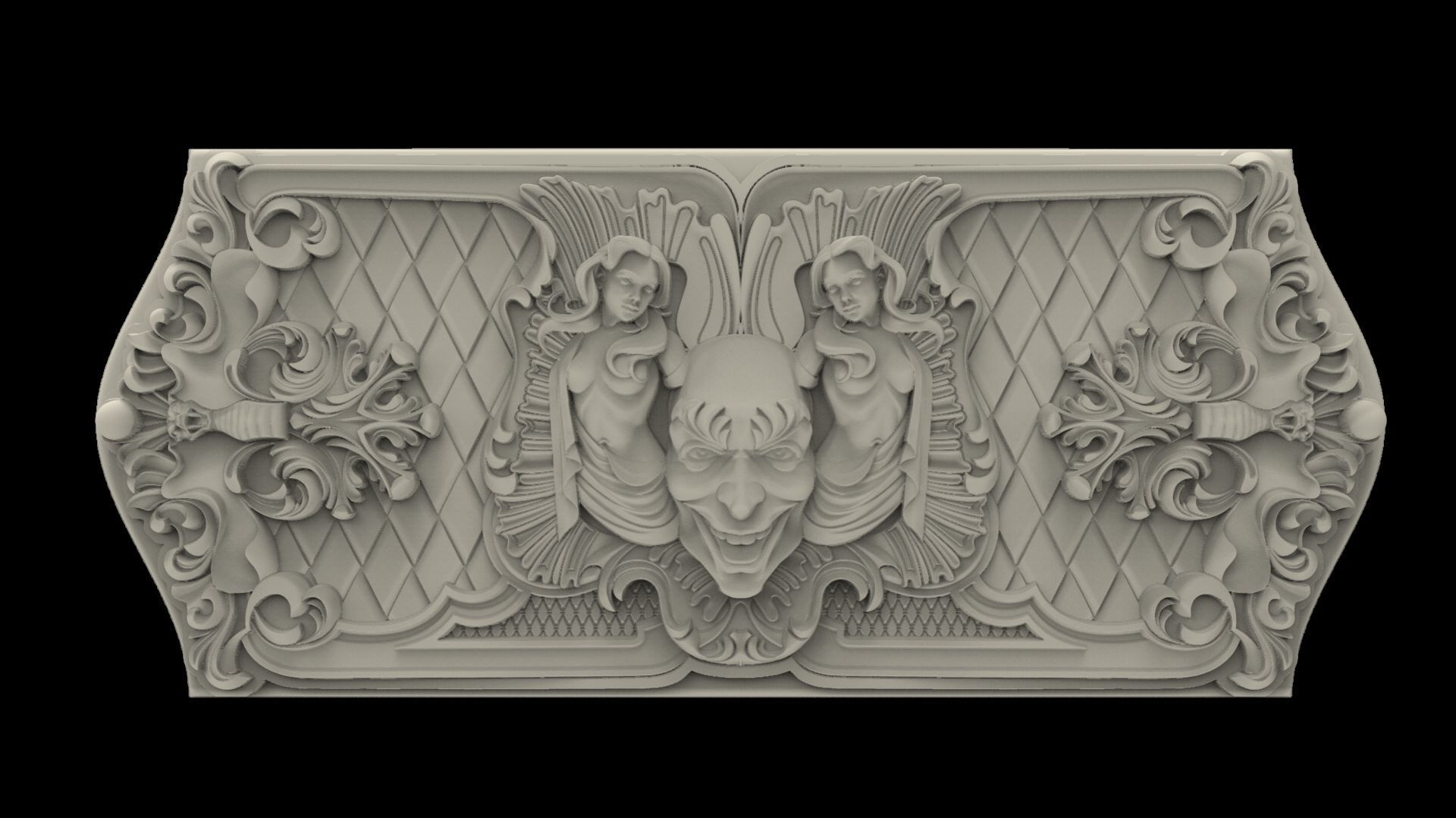 Joker wall art 3d stl models for artcam and aspire