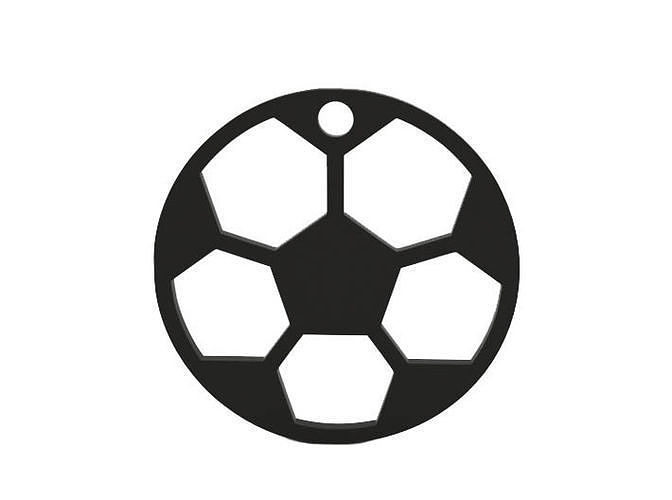Keychain soccer ball pendant 3D model 3D printable | CGTrader