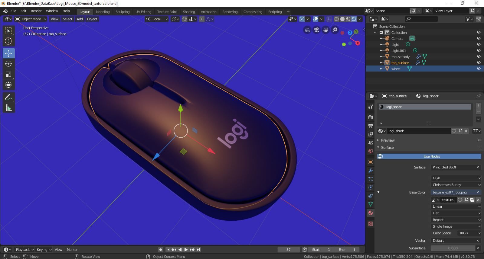 optical mouse 3D model | CGTrader
