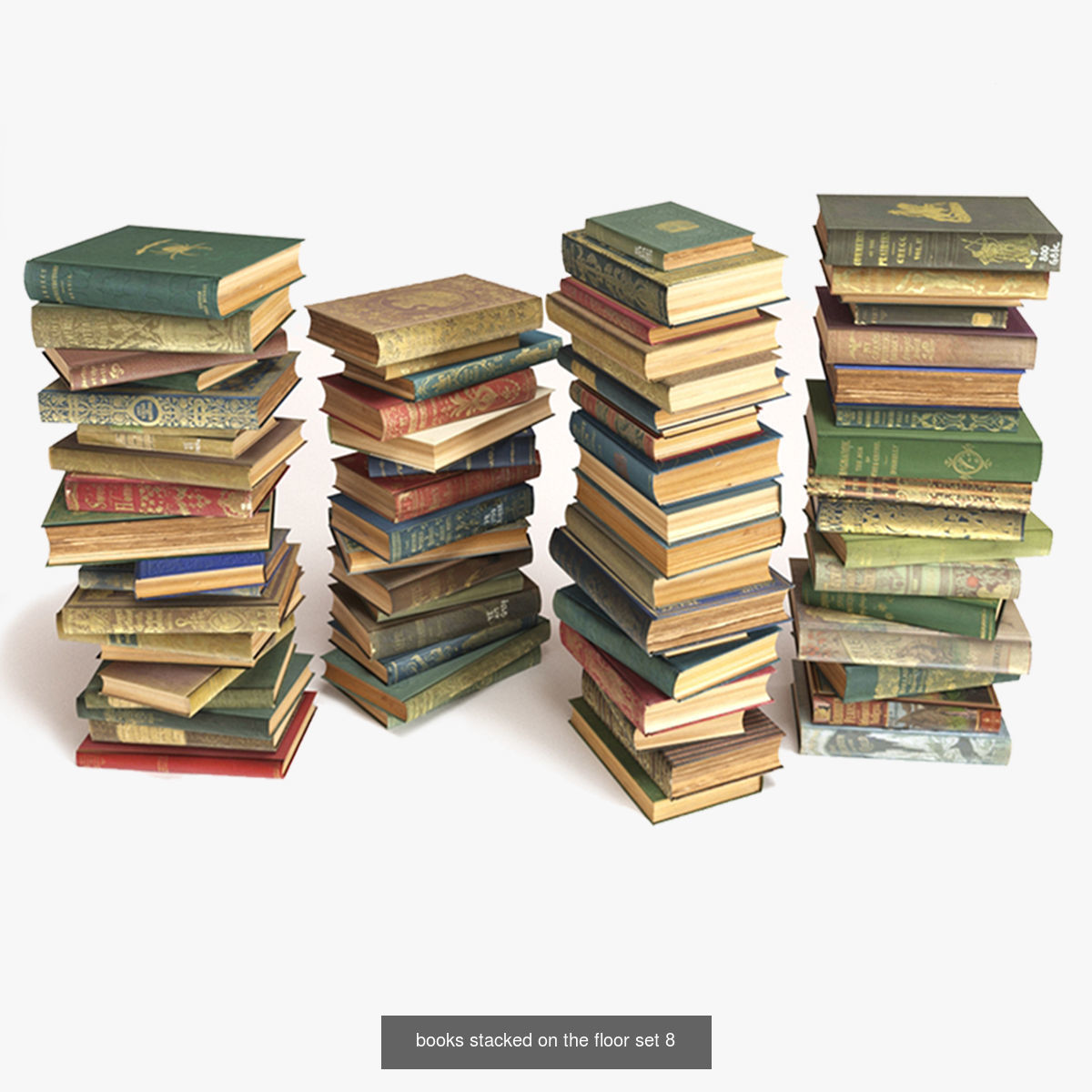 large collection of old books | CGTrader
