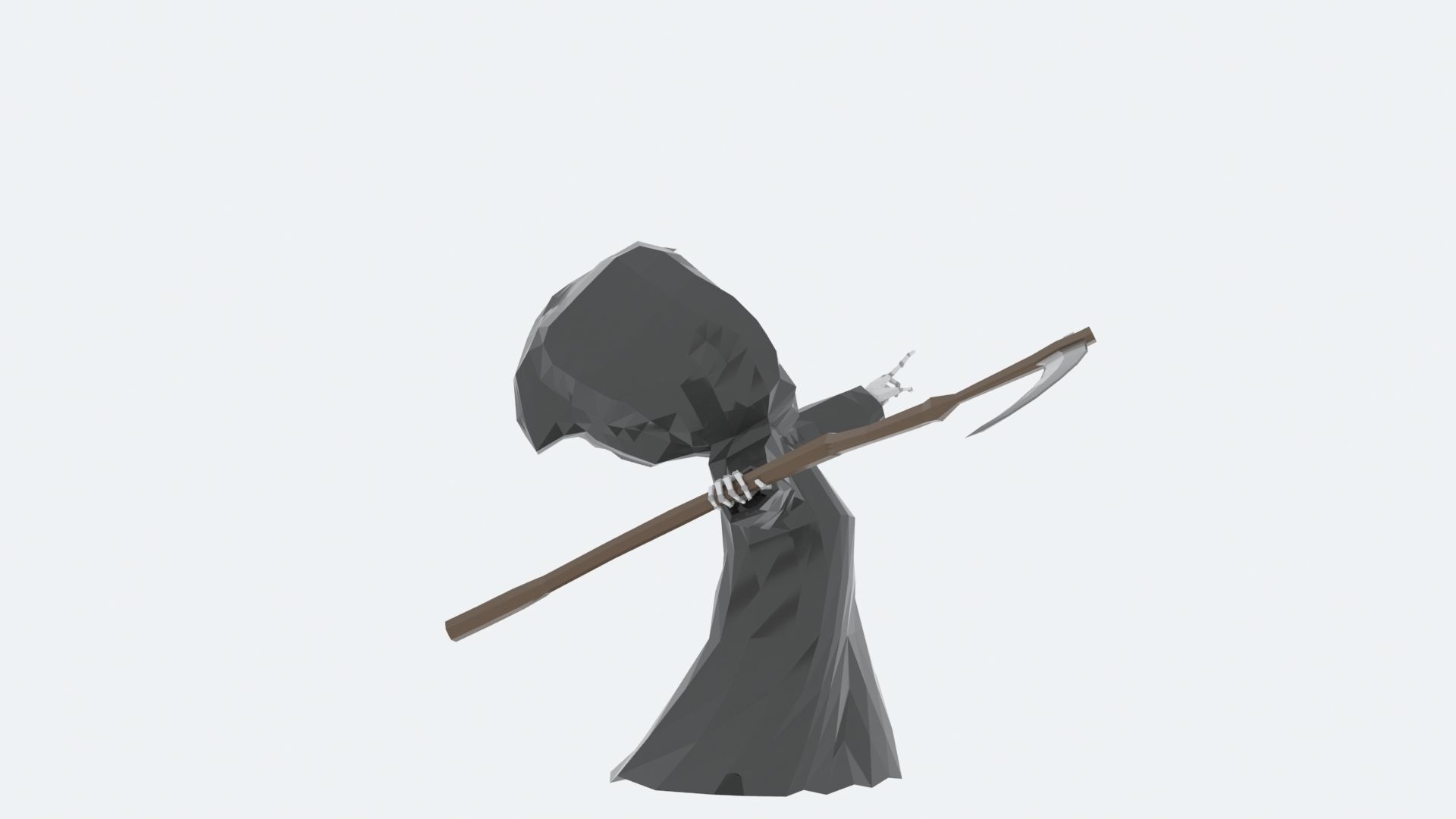 3D model Lowpoly Polygon Grim Reaper Character VR / AR / low-poly ...