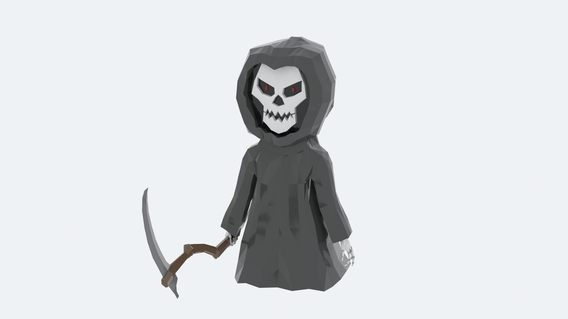 3D model Lowpoly Polygon Grim Reaper Character VR / AR / low-poly ...