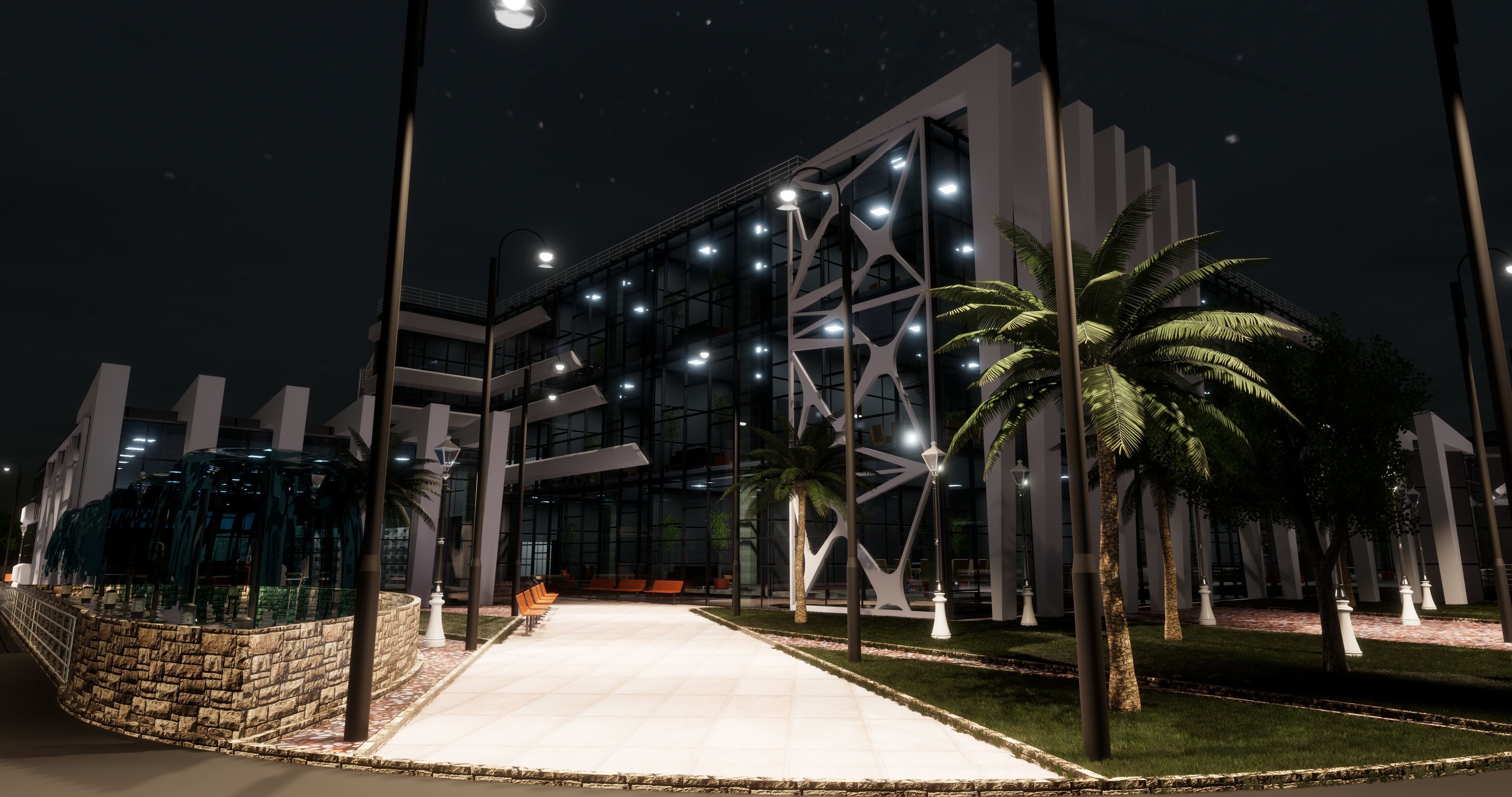 research and training center 3D model | CGTrader