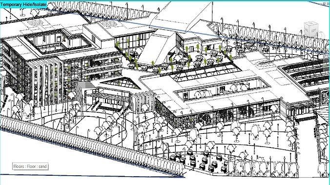 research and training center 3D model | CGTrader