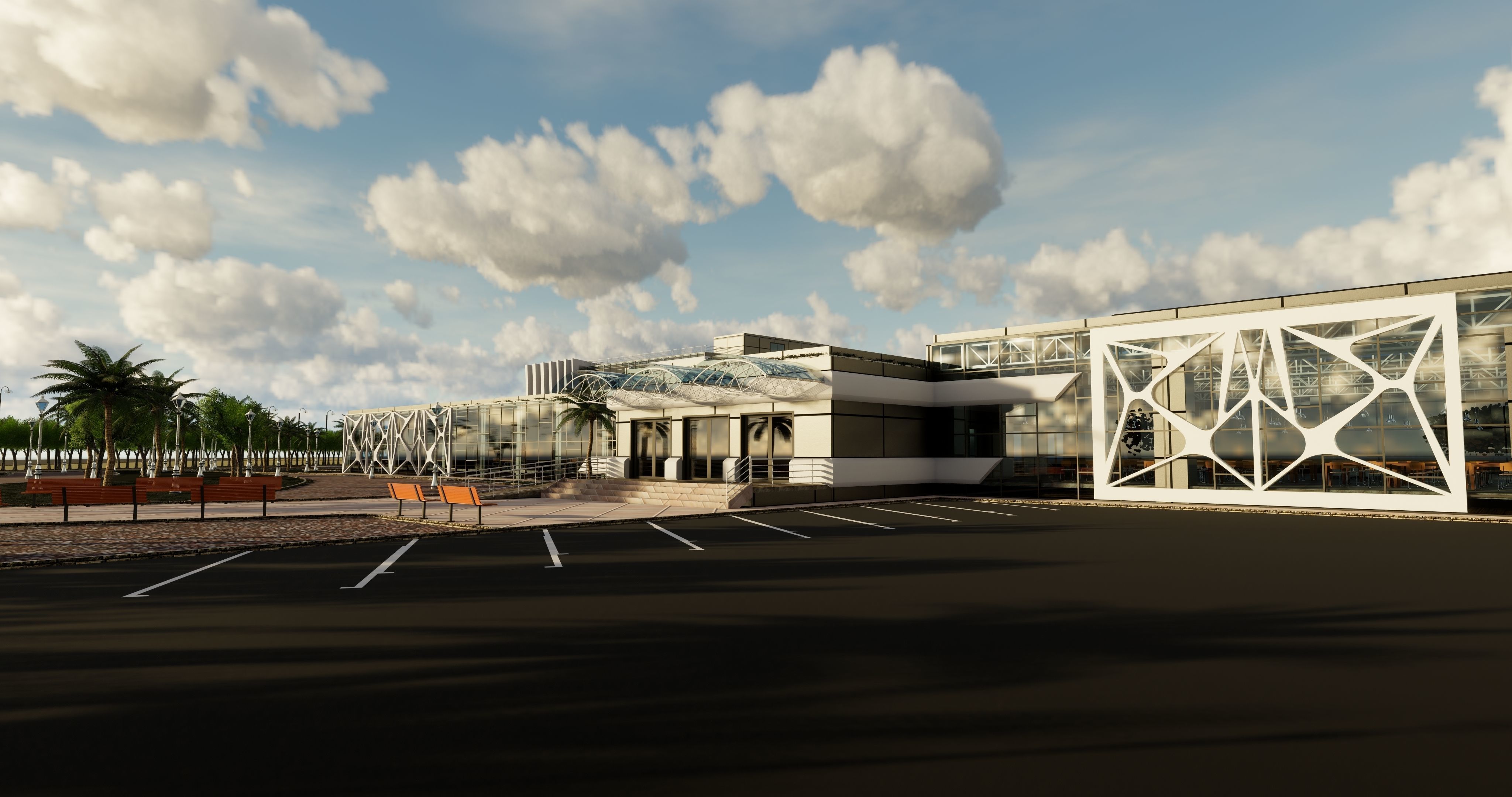 research and training center 3D model | CGTrader