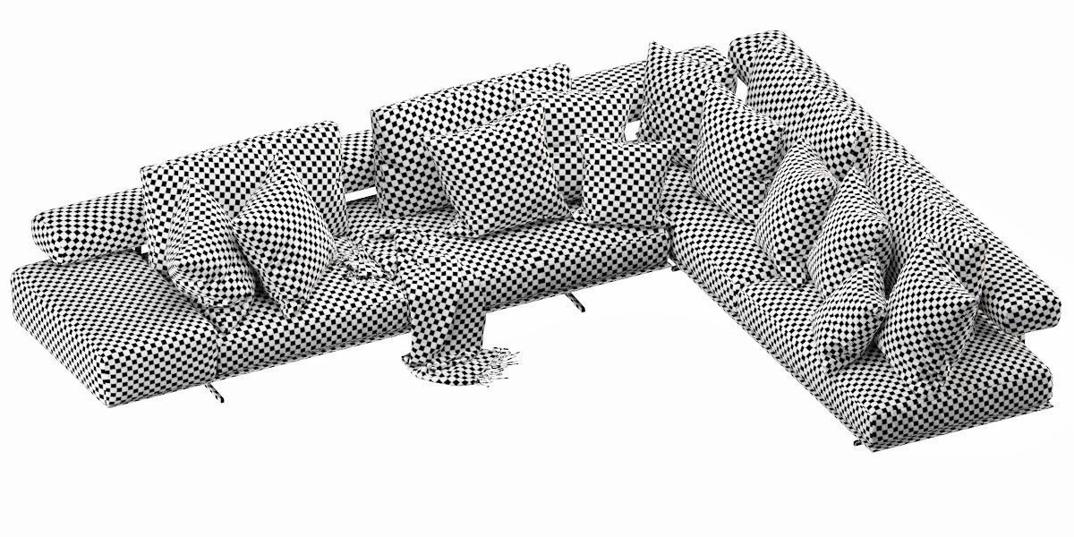 Flexform Wing Sectional 3D model | CGTrader