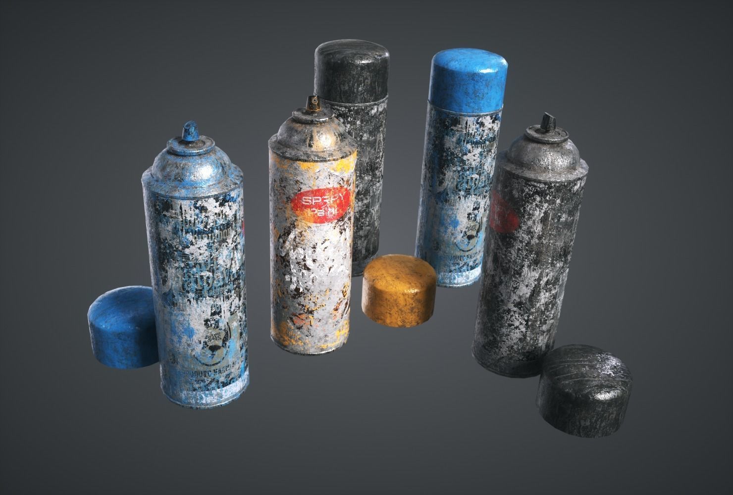 3D model Spray Paint Pack VR / AR / low-poly | CGTrader