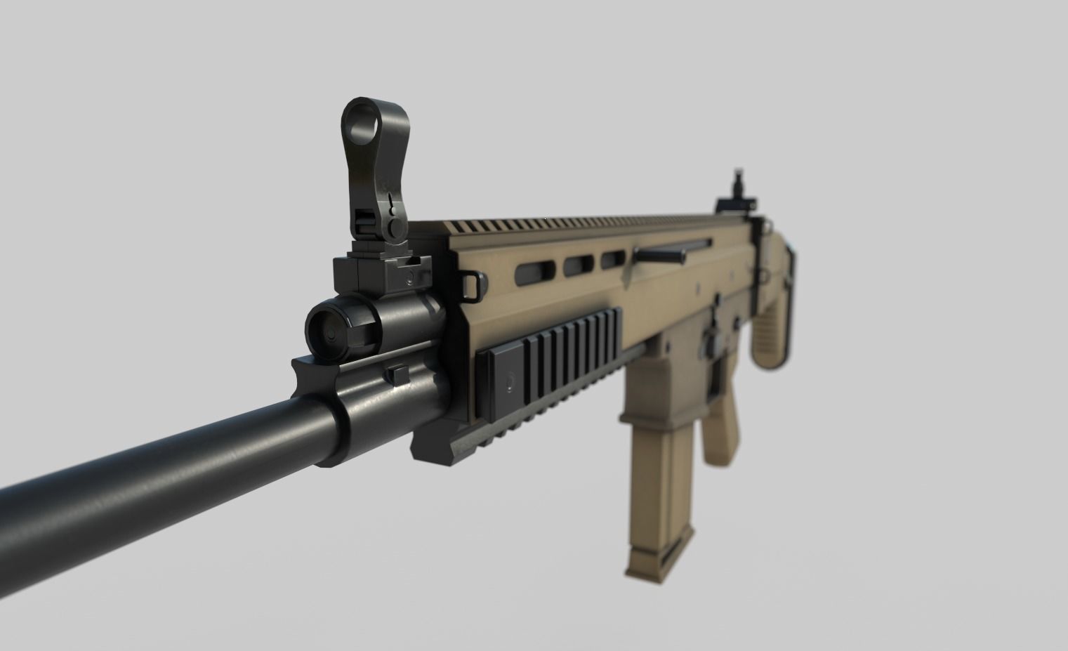 Scar-H Rifle 3D model | CGTrader