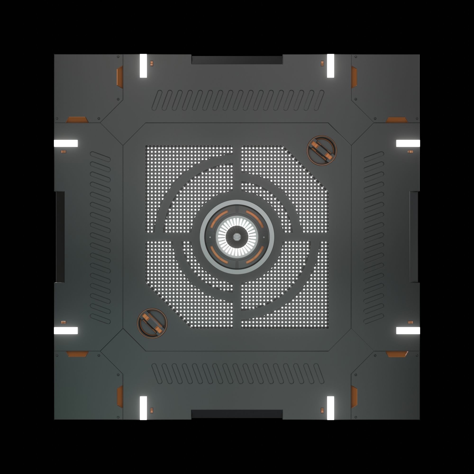 Sci-Fi Radiator Ventilation Panel 3D model | CGTrader