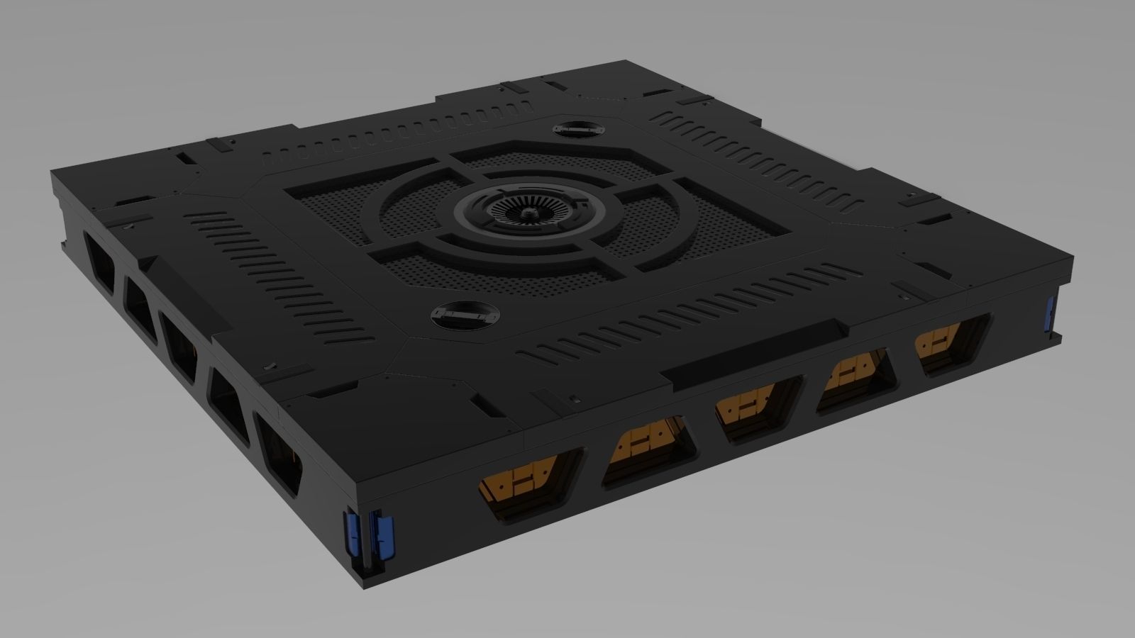 Sci-Fi Radiator Ventilation Panel 3D model | CGTrader