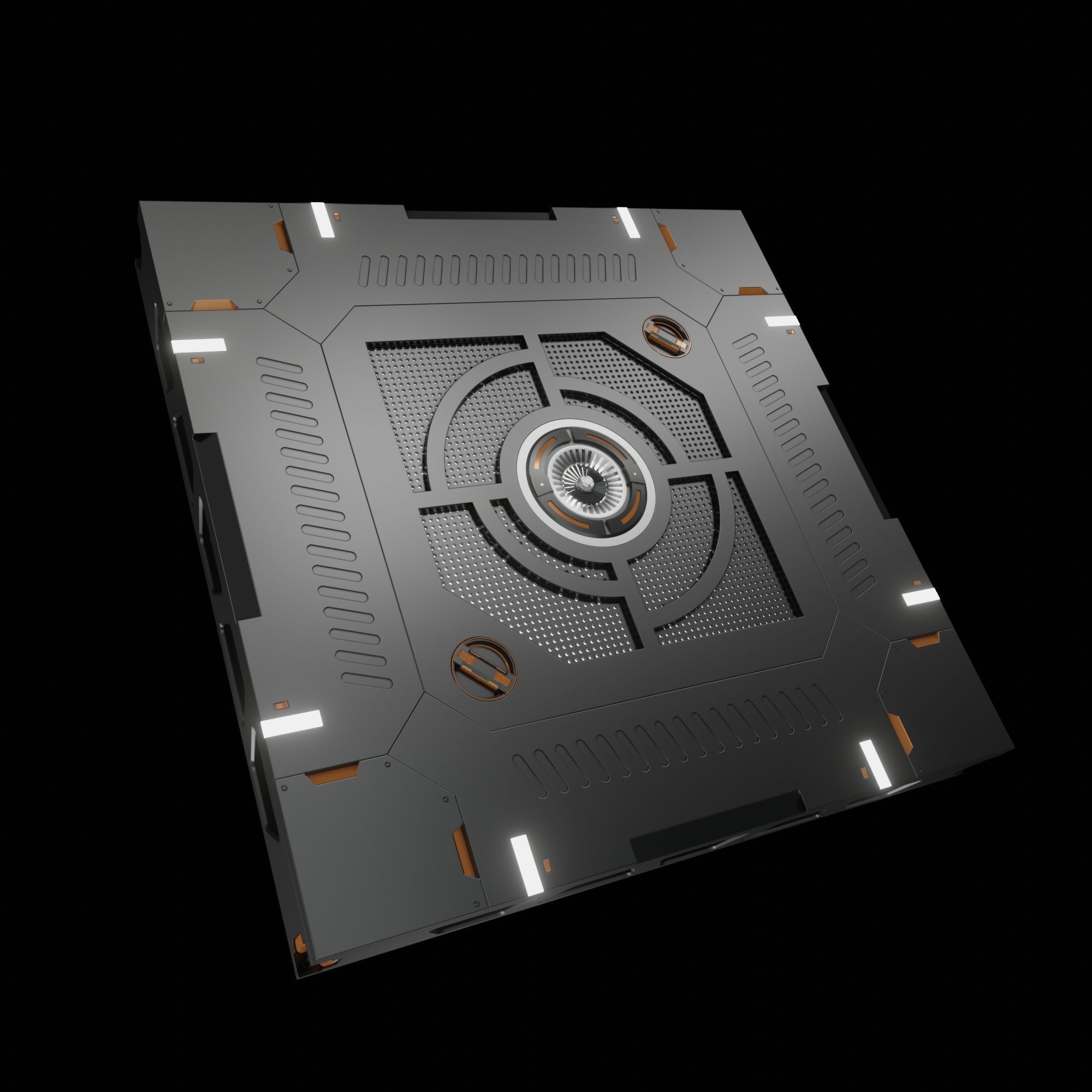 Sci-Fi Radiator Ventilation Panel 3D model | CGTrader