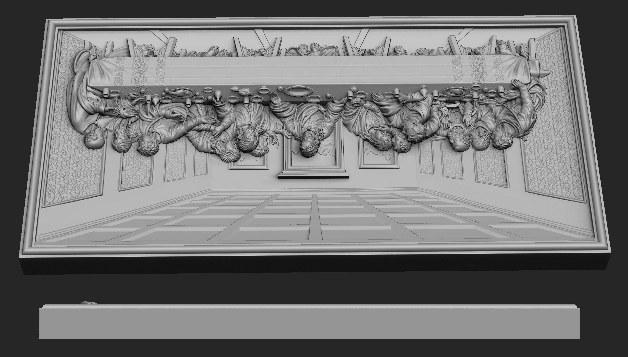 Last Supper Bas Relief Set 3d Model 3d Printable Cgtrader