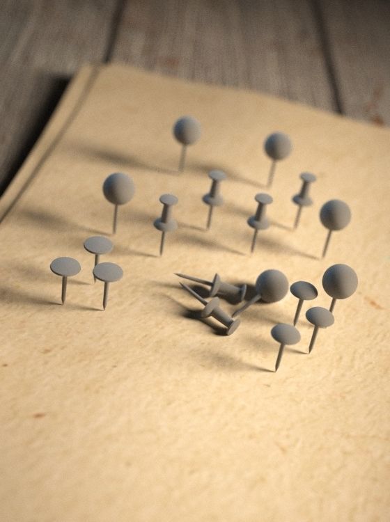 Pins or pointers 3D model | CGTrader