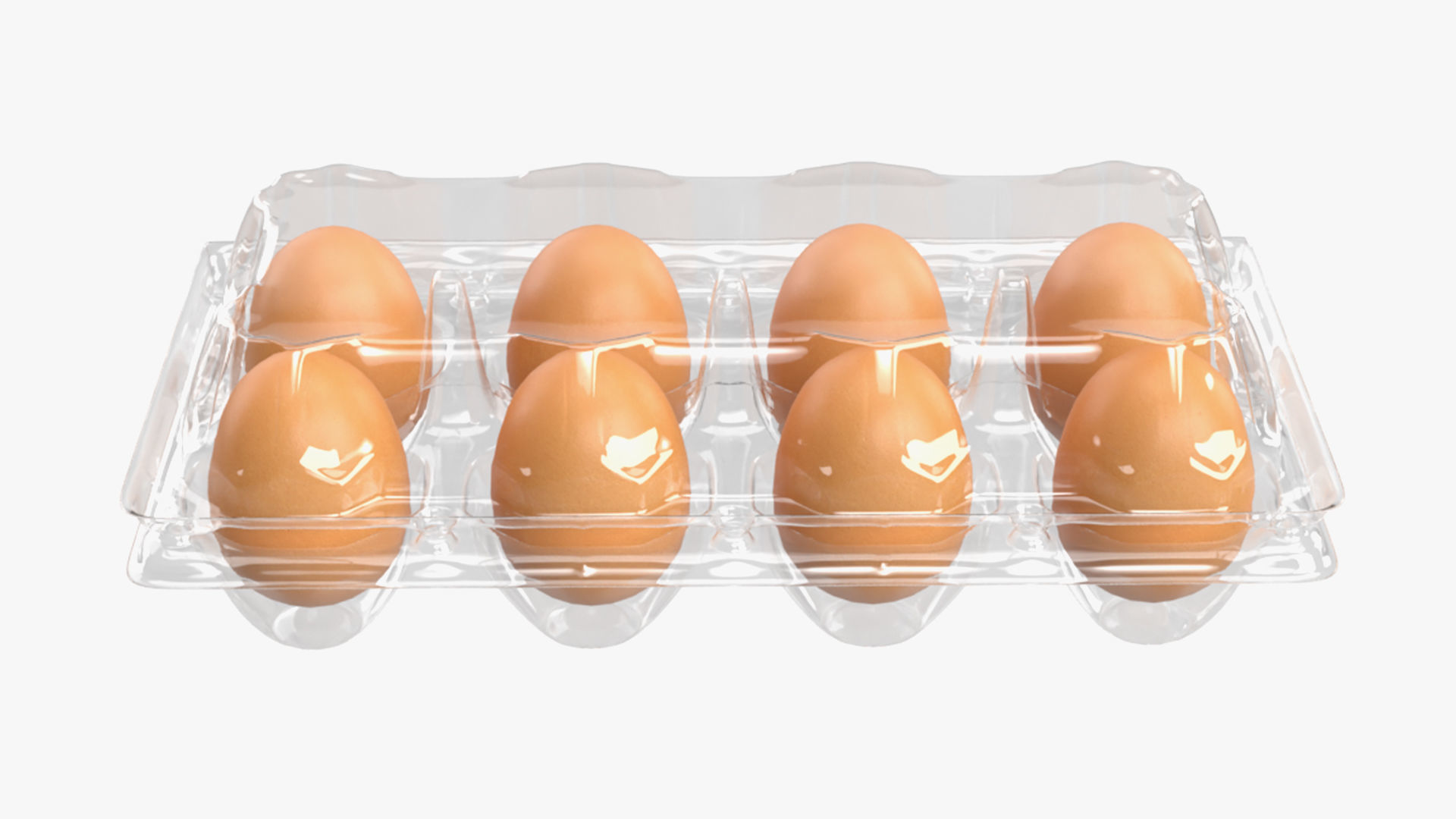 Egg food plastic package 8 eggs 3D model | CGTrader