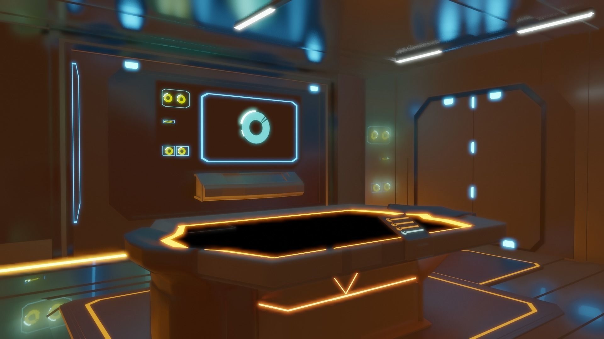 Sci-Fi Room free 3D model | CGTrader